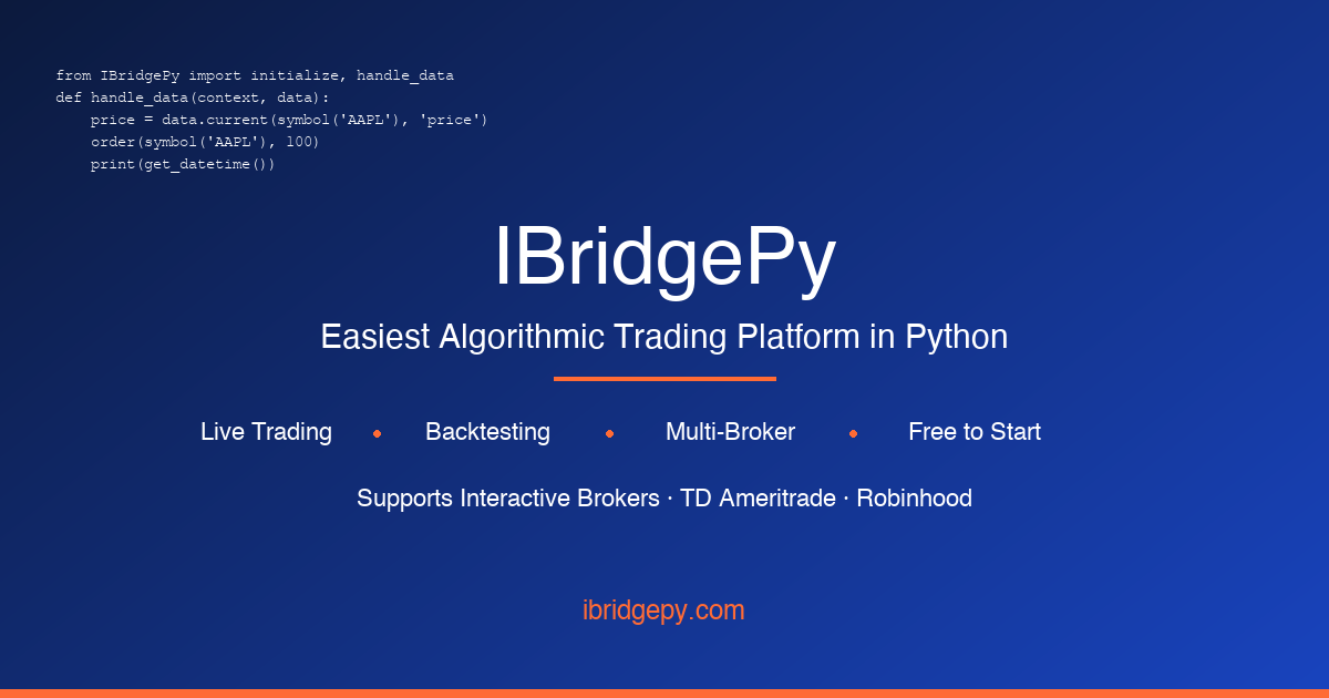 IBridgePy: Python Trading Platform